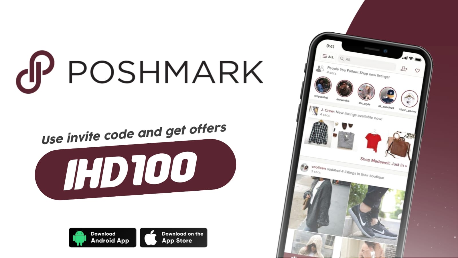 Poshmark Invite Code: IHD100 | Get Rs.250/- Signup & Refer