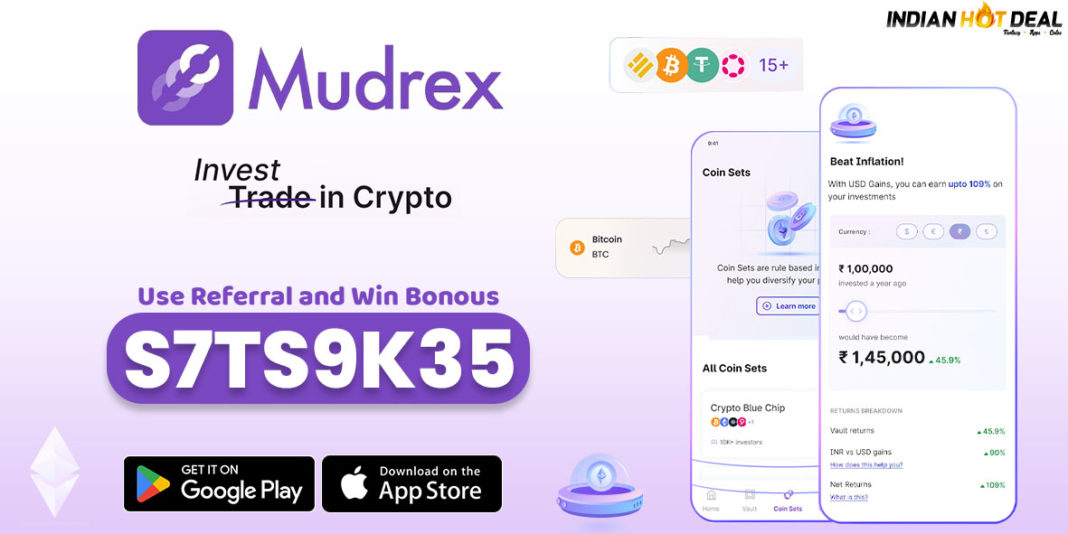 Mudrex Referral Code: S7TS9K35 | Get $35 FREE On Signup